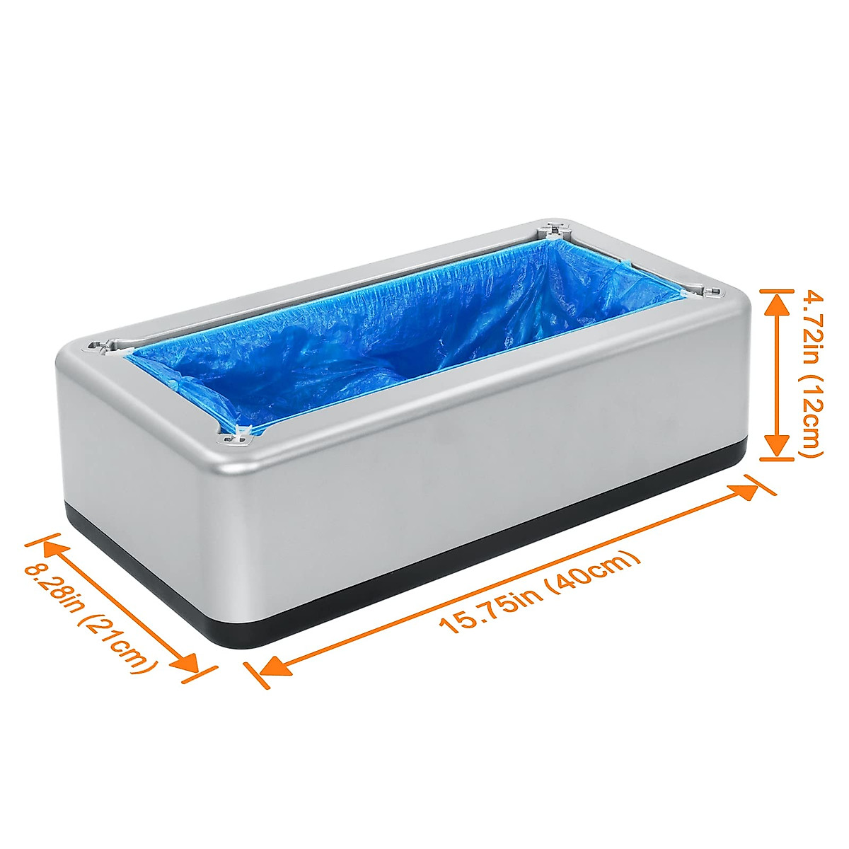 Blemoacha Automatic Shoe Covers Dispenser,200 Pcs Shoe Cover Indoors Disposable,Booties for Portable Machine Fits One Size,Shoe Cover Protect Floor for House Office Hospital Factory (Silver)