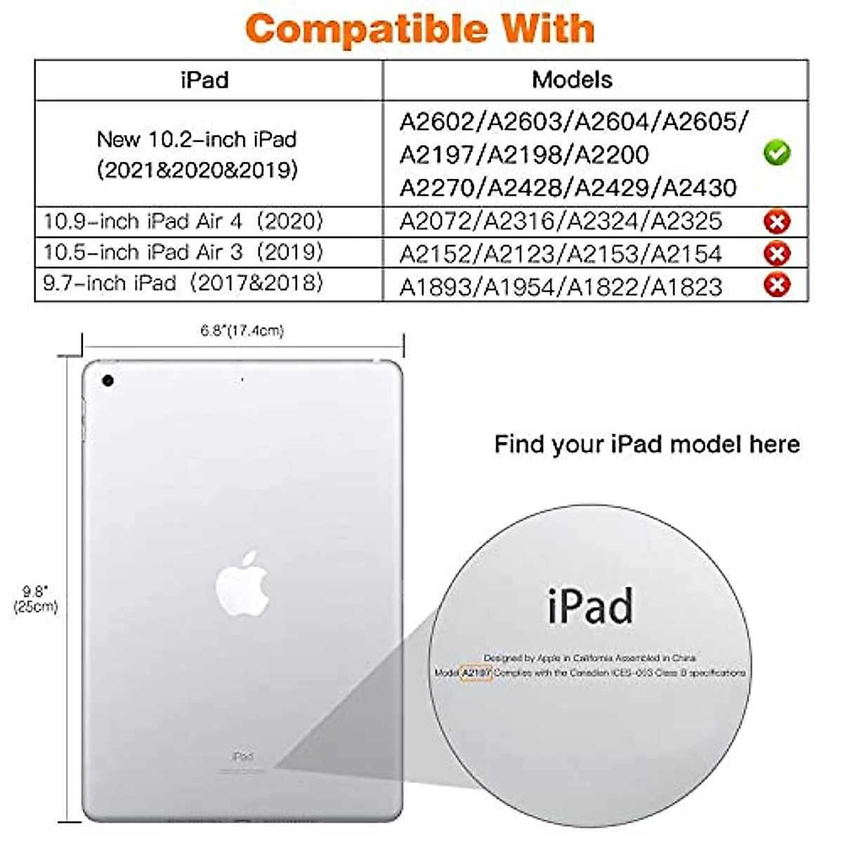 MoKo Case for iPad 10.2 iPad 9th Generation 2021/ iPad 8th Generation 2020/ iPad 7th Generation 2019, Slim Stand Hard Back Shell Smart Cover Case for iPad 10.2 inch, Auto Wake/Sleep, Swirl