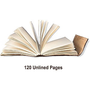 Tree of Life Leather Journal Notebook (180 Pages)- Genuine Leather Antique Vintage Refillable Journals for Men & Women - 7 x 10 Inch Unlined Paper Handmade Travel Writing Dairy, Sketchbook for Drawing