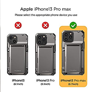 VRS Design Damda Glide Pro Phone Case for iPhone 13 Pro Max, Sturdy Semi Auto Wallet [4 Cards] Case Compatible for iPhone 13 Pro Max Case (2021)