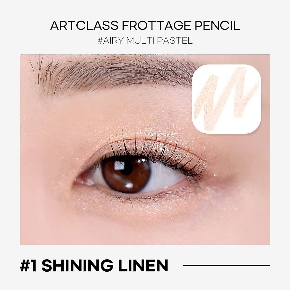 Too Cool For School - Artclass Frottage Pencil #1 Shining Linen, Eye Shadow, Blusher, Soft & Natural Blending, K Beauty