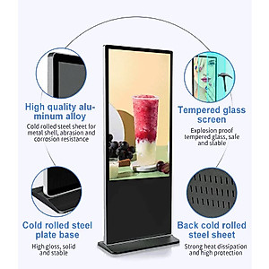 43" Floor Standing Digital Signage Kiosk System, Non-Touchscreen, Ultra-Thin