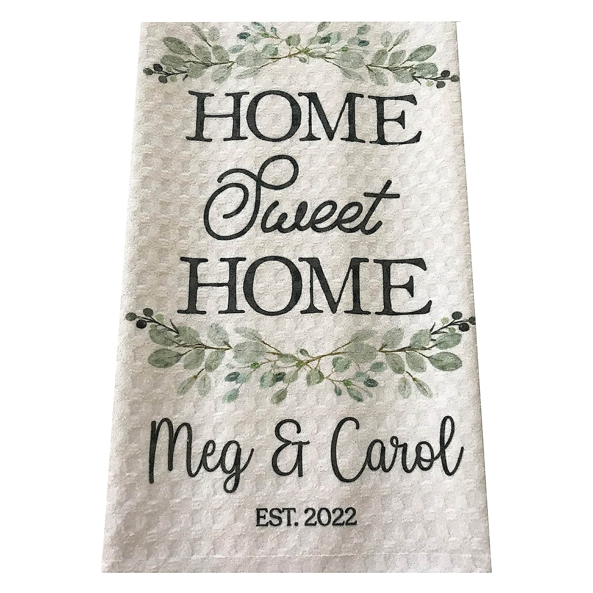 Personalized Name Home Sweet Home Waffle Towel
