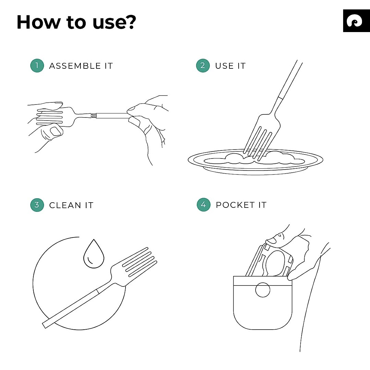 Outlery | Collapsible, Reusable Straw for Travel and Day Trips Stainless Steel Metal Straw with a Telescopic Portable Design Bundle with Portable & Reusable Stainless Steel (Raw Silver)