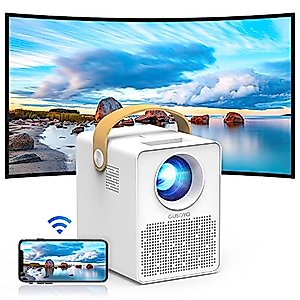 Projector with 5G WiFi and Bluetooth, GUSOYO DX3 Native 1080P Projector, 12000L Portable Outdoor Movie Projector Support 4K Home Theater, Mini Projector Compatible with iOS/Android/PS5/HDMI/TV Stick