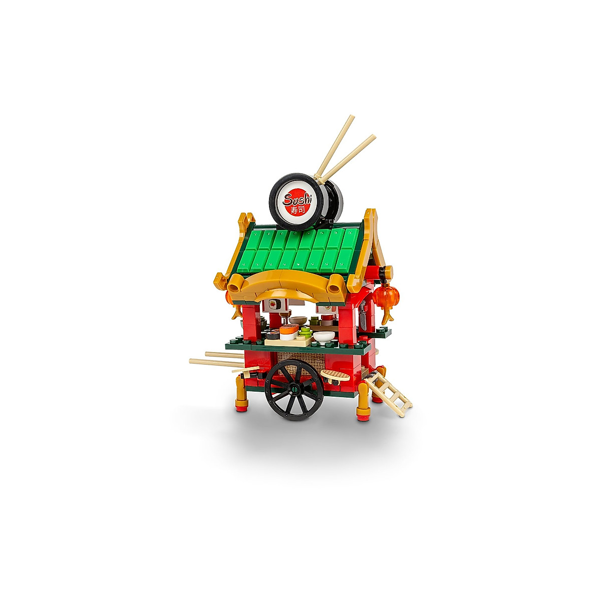 Exclusive Mini City - Sushi Cart - Custom Design Bricks - Compatible with All Major Brands …