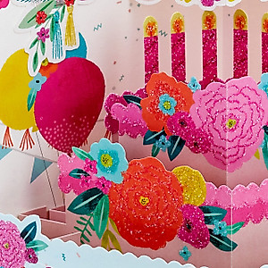 Hallmark Paper Wonder Pop Up Birthday Card (Floral Birthday Cake)