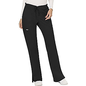 Scrubs for Women Workwear Revolution, Drawstring Scrub Pants, Soft Stretch WW120, M, Black