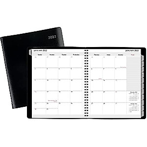 Office Depot® Brand 13-Month Monthly Planner, 7" x 9", Black, January 2022 To January 2023, OD711100