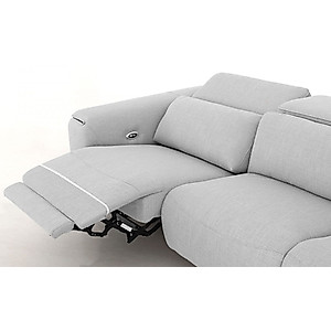 HomeRoots Modern Grey 84" Double Recliner Loveseat