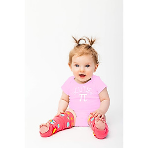 Cutie Pie - Geeky Math Lover Nerd - Funny Cute Infant Creeper, One-Piece Baby Bodysuit (Pink, 6 Months)