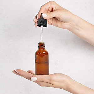 Eternal Moment 2 oz Eye Dropper Bottle(24 Pack), 60ml Amber Glass Bottles with Glass Eye Dropper for Essential Oils, Chemistry Lab Chemicals, Colognes & Perfumes