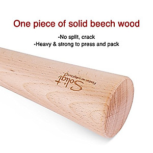 SOLIGT 12" Sauerkraut Pounder for Mason Jars Vegetable Fermentation- One Piece of Solid Wood