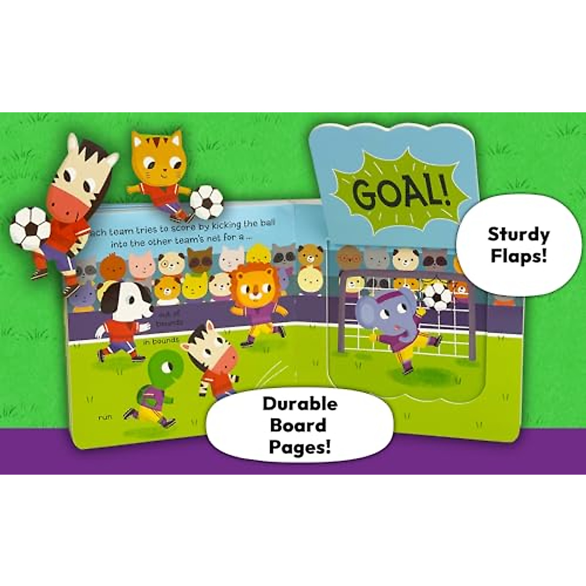 Let's Play Soccer! A Lift-a-Flap Board Book for Babies and Toddlers, Ages 1-4 (Children's Interactive Chunky Lift-A-Flap Board Book)