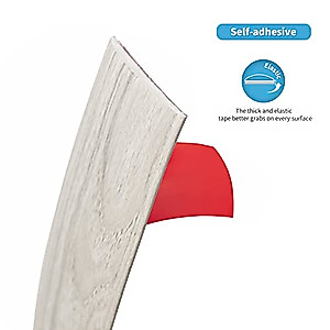 Art3d 4 FT Self Adhesive Vinyl Floor Transition Strip, Laminate Floor Strip Floor Flat Divider Strip for Joining Floor Gaps,Carpet Threshold Transition,Floor Tiles（1.57in, White-Washed）