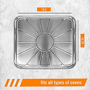 Plasticpro Disposable Foil oven liner Reusable Oven Drip Pan - Tray for Cooking and Baking Pack of 5