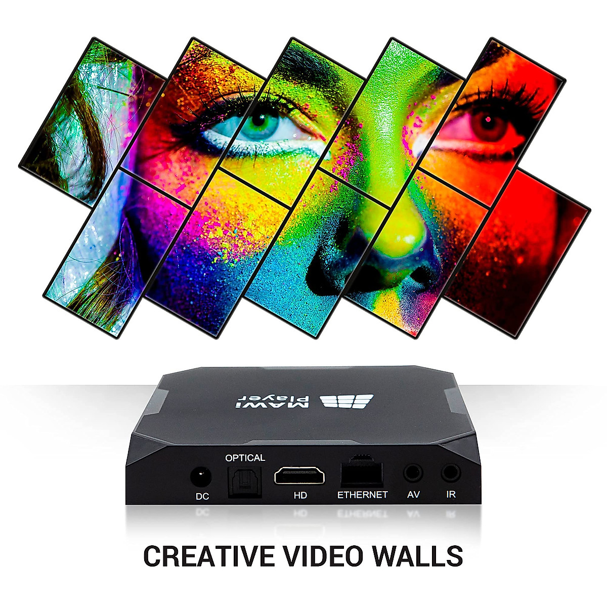 MAWi 4K Digital Signage Player Bundle by Monitors AnyWhere – Video Wall solution with Android-based AV- over-IP connectivity software
