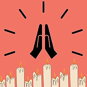 Glass Assorted Religious Candle, White, Case of 12 (1)