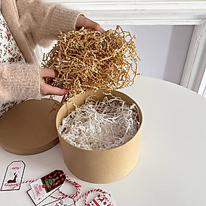 1LB Shred Paper Filler，Raffia Grass Paper Shred for Gift Wrapping Basket and Gift Box Filling，Crinkle Cut Paper for Wrapping