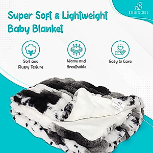 Super Soft Fuzzy Faux Fur Baby Blanket, Fluffy, Warm, Cozy, Plush, Snuggly Throw, Used for Baby Blanket, Toddler Blanket, Living Room Throw. (Cowboy, 45X30 Inches)