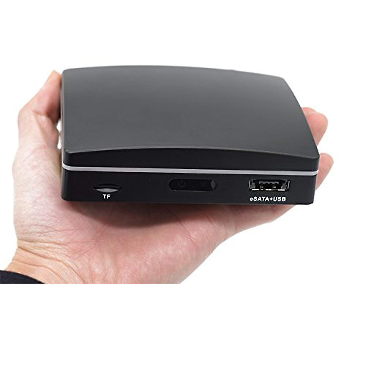 Eversecu 4ch Mini CCTV Video Recorder, Hybrid DVR/NVR Support 1080P AHD/HD-TVI/HD-CVI/CVBS and IP Cameras, Support E-Sata HDD/SD Card for recording, with Remote view App and PC software