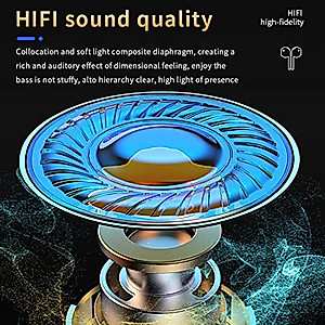 Bluetooth 5.3 Wireless Noise Cancelling Earbuds, Waterproof in-Ear Headphone Built-in Microphone, Premium Binaural Stereo Hd Sound Headset for Sports and Office… (G)