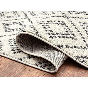 Abani Rustic Grey & Ivory Classic Area Rug, Moroccan Design Medallion Symmetrical 6' x 9' Living Room Carpet Rugs