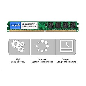TECMIYO DDR2 Ram 8GB Kit (4X2GB) Desktop Ram DDR2 800 PC2-6400U Dimm PC2 2GB CL6 1.8V 240 Pin Non-ECC Unbuffered Desktop Memory Ram Modules