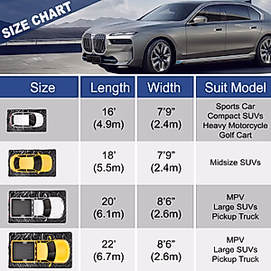 ZOMOFEW Containment Mat with Squeegee,(8'6" x 20'),Non-Slip Garage Floor Mat - Heavy Duty Waterproof Protection from Snow, Rain and Mud for Cars