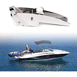 ISURE MARINE AISI 316 Stainless Steel Hinged Self-Launching Bow Anchor Roller with pivoting Dual-Roller 16.5'' for Marine Yacht Docking Accessories