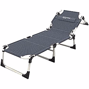 XZGDEN Lightweight Camping Chairs Garden Loungers Folding Chair Folding Sun Lounger, Metal Frame Breathable Lazy Chair, Detachable Pillow, Portable Garden Outdoor Recliner 190cm