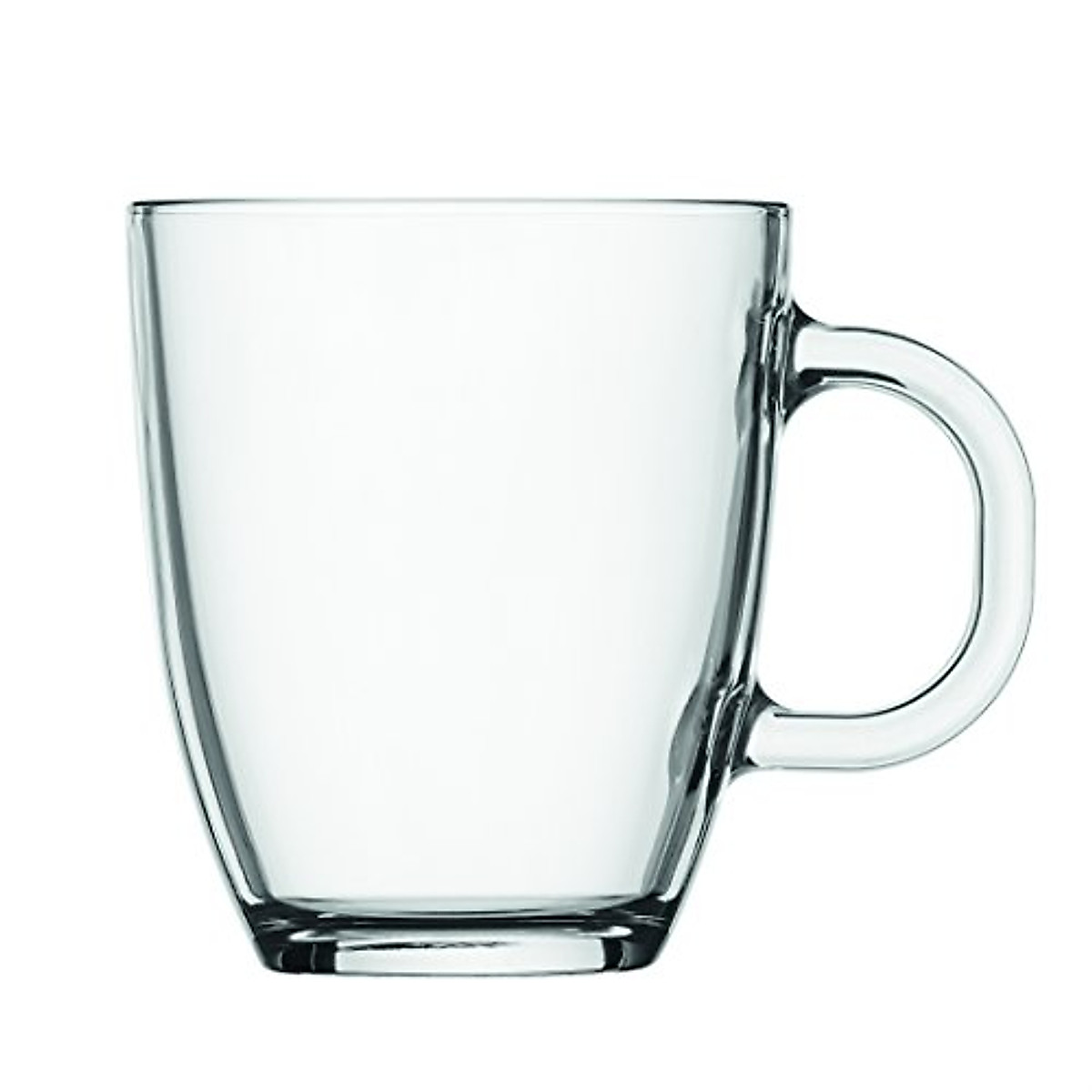 Bistro Coffee Mug Single-Wall Glasses, 12 Ounce (2-Pack), Clear