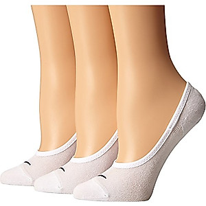 Nike Everyday Lightweight Footie Training Socks, Nike Socks Women, White/Black (3 Pair), M