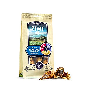 ZIWI Dog Chews and Treats – All Natural, Air-Dried, Single Protein, Grain-Free, High-Value Treat, Snack, Reward (Lamb Ears) 2.1 Ounce (Pack of 1)