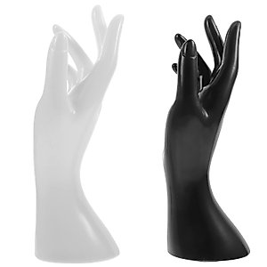 Cabilock 2pcs Hand Mold Ornaments Hand Jewelry Display Holder Mannequin Hand Display Necklace Holder Desktop Stand Bracelet Display Stand Female Mannequin Vinyl Human Body Wristband White