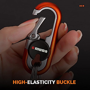 Qitiieli Men's Car Key Chain, Personalized Car Keychain for Men, Men's Metal Waistband Car Keychain, Double Ring Design, High-elasticity Buckle, Premium Car Keychain for Men