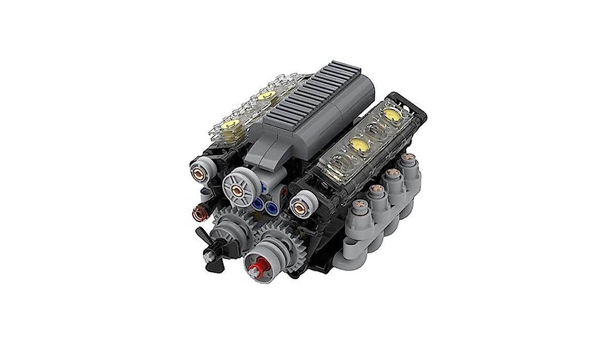 Build a Realistic V8 Engine Model - 568 Pcs Kit