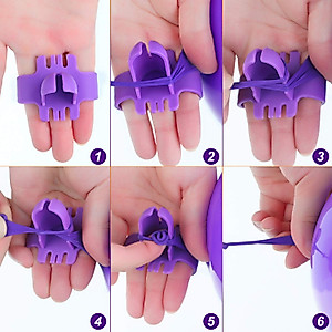 Gejoy 129 Pcs Pink Birthday Garland Arch Kit Confetti Latex Balloons with 2 Rolls Tape Valentines Decorations Party Balloons Wedding Baby Shower Decor(Black, Orange, Purple)