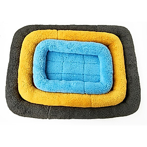 XIAOYU Winter Warm Comfortable Pet Dog Cat Sleeping Bed Mat for Pet House/Kennels/Cage/Crate Bed, Yellow, M