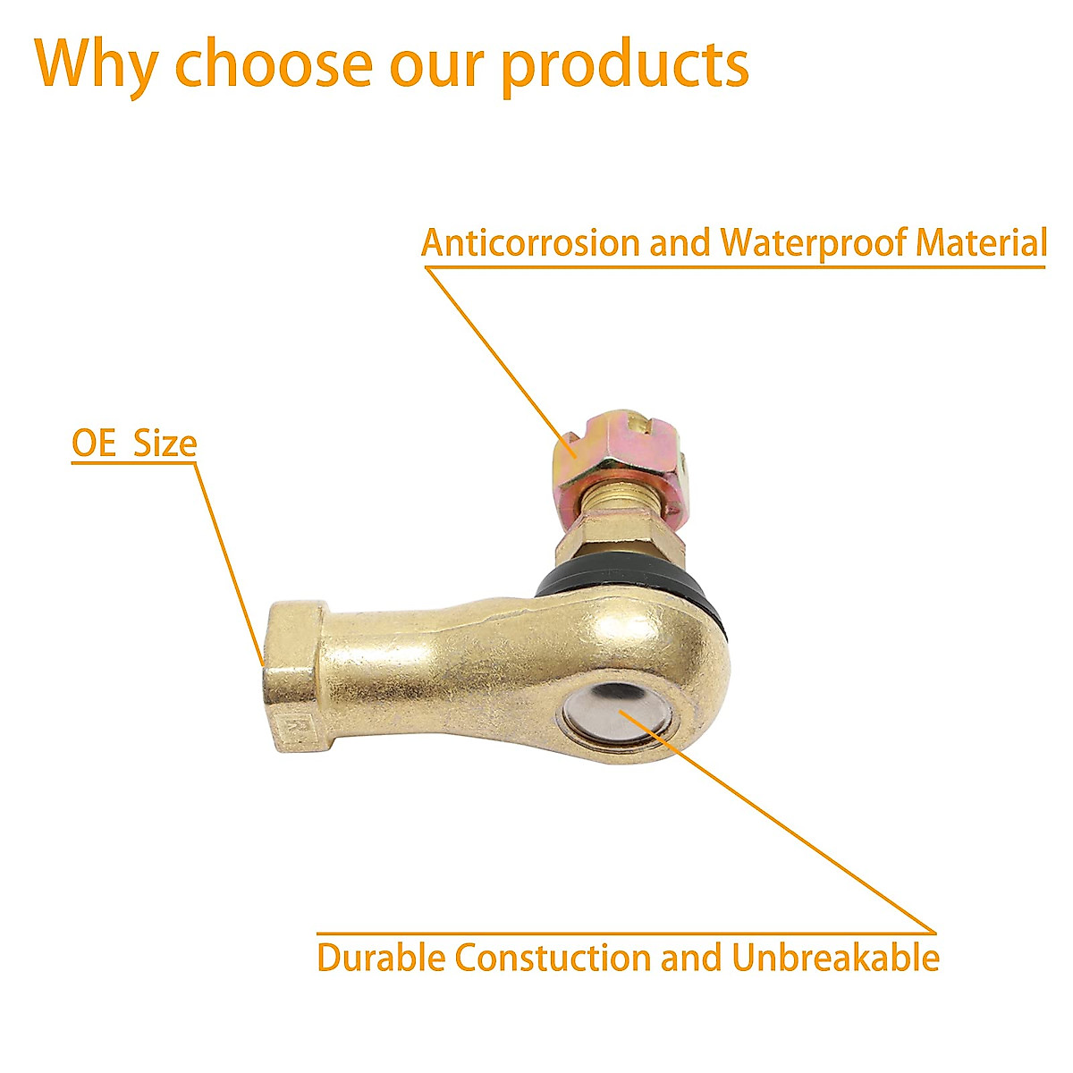 Tie Rod End Kit, Compatible With 2000-2012 Yamaha Big Bear 400, 2003-2006 Kodiak 400/450, 07-12 Grizzly 350/400 / 450, 04-06 Bruin 350, 06-10 Wolverine 350/450 Ball Joint Set ATV UTV Accessories