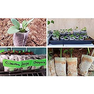 150 pcs Biodegradable Non-Woven Plant Nursery Bags Fabric Seedling Bags Plant Grow Bags for Home Garden Supply 3.93”x 4.72”
