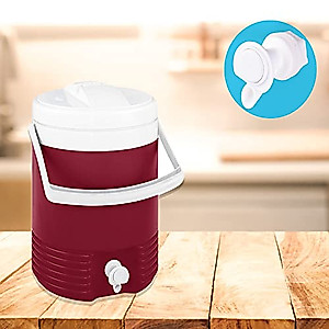 10 Sets Push Button Spigot Water Cooler Faucet Replacement Plastic Compatible with Igloo 2, 3, 5, and 10 Gallon Beverage Coolers, BPA-Free, Dispenser Tap Set, Reusable Spigot Spout Water, White.