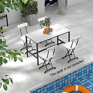 Giantex 2-Pack Folding Chairs, Plastic Event Chairs, 400LBS Lightweight Foldable Chairs with Solid X-Shape Frame, Oversized Seat, Outdoor Indoor Chairs for Home Garden Patio Yard, White