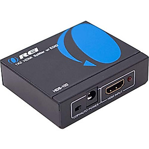 OREI 4K HDMI Splitter 1 in 2 Out with 2-Pack 6 ft HDMI Cable Ultra HD 4k@ 30 Hz 1x2 Ver. 1.4 HDCP - Supports 3D Full HD 1080P