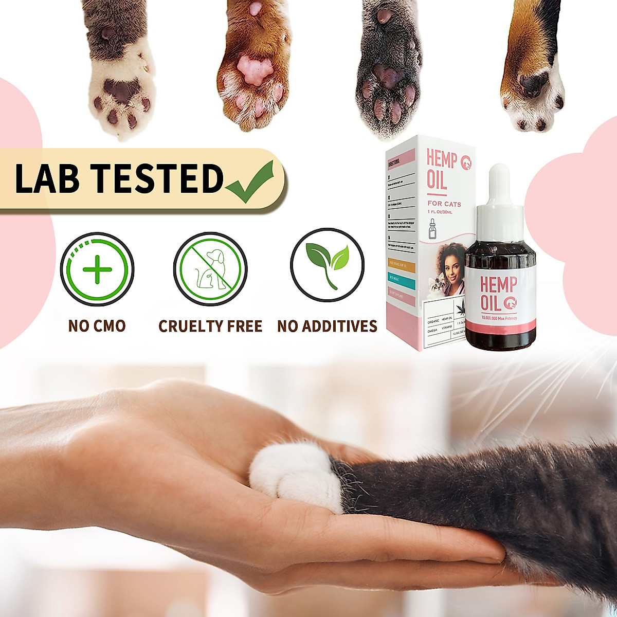 ZOEDUL Calm Your Feline Friend with Hemp Oil for Cats - Cat Calming, Cat Anxiety Relief, Digestion, Immunity, Hip & Joint Support