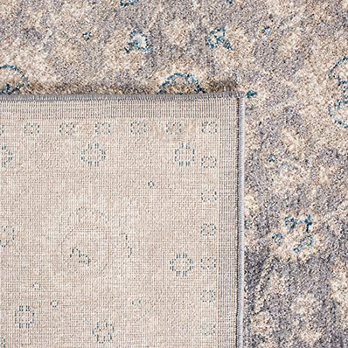 SAFAVIEH Sofia Collection 9' x 12' Light Grey/Beige SOF330B Vintage Oriental Distressed Non-Shedding Living Room Bedroom Dining Home Office Area Rug
