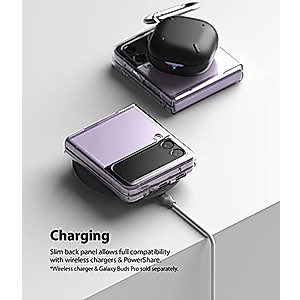 Ringke Slim Case Compatible with Samsung Galaxy Z Flip 3, Premium Thin Transparent Hard PC with Non-Slip Grip Protective Phone Cover for Z Flip3 5G (2021) - Clear