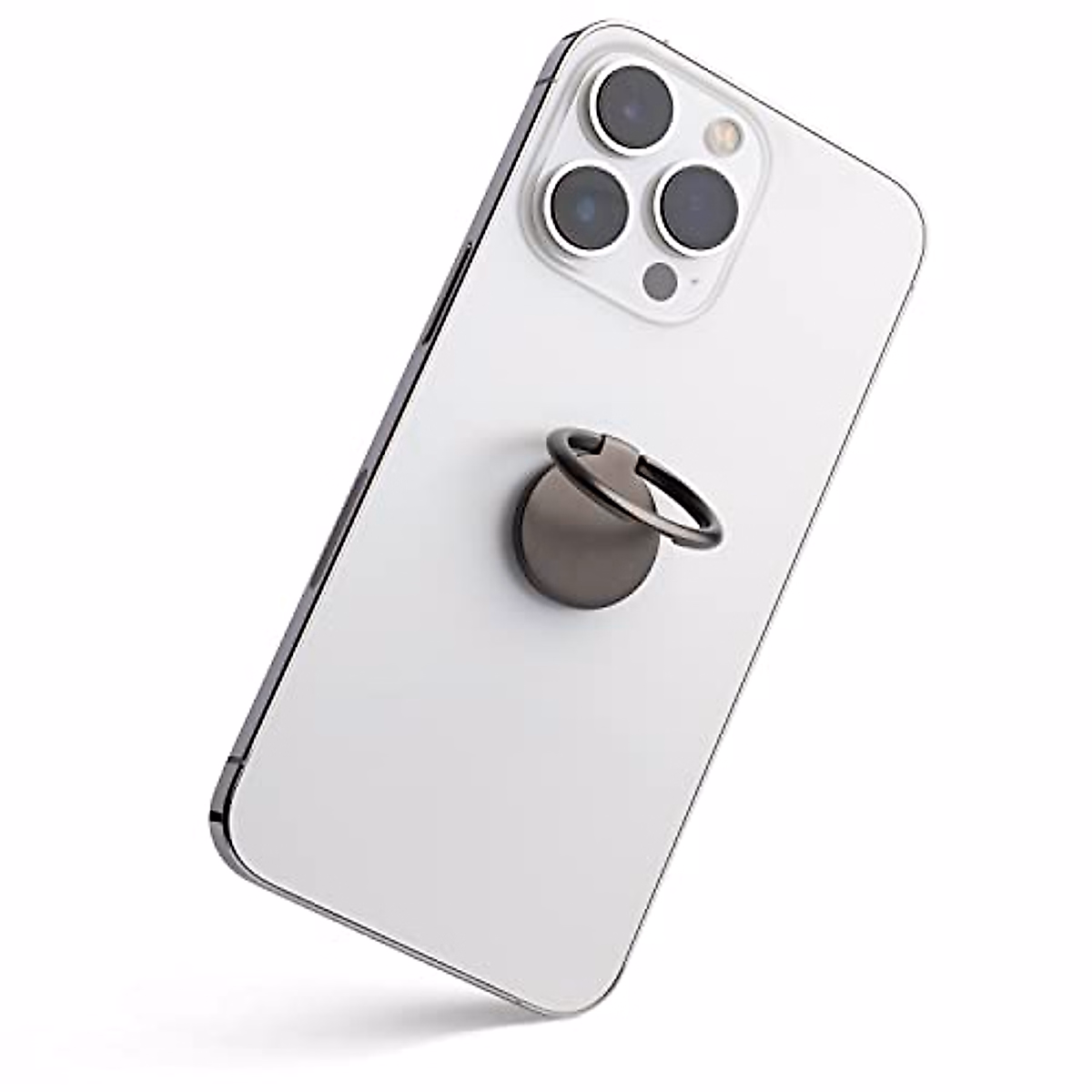 totallee Phone Ring Grip, Finger Holder Rotating Stand Kickstand - Compatible with iPhone and Galaxy (Gunmetal)