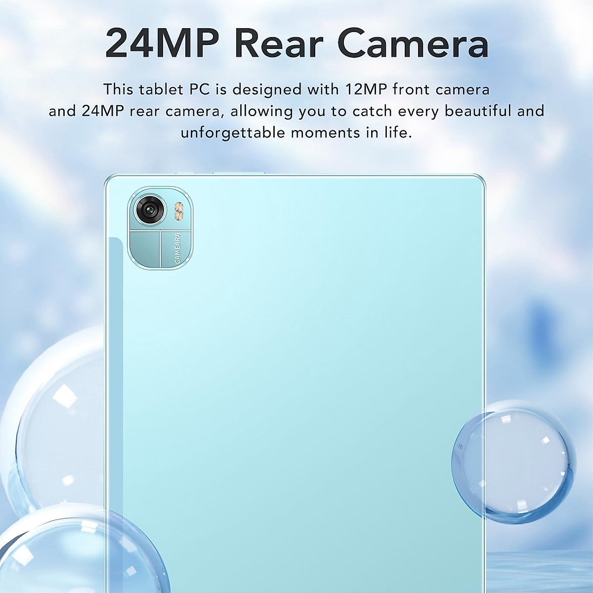 10.1 Inch 2 in 1 Tablet with Keyboard, 12GB RAM, 256GB ROM, 1920x1200 Full HD Touchscreen, Dual Speakers, Dual Cameras for11.0 with 5G WiFi (Green)