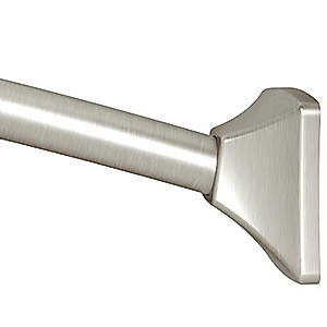 Moen CSR2164BN 72 in. Permanent Mount Adjustable Curved Shower Rod, Brushed Nickel